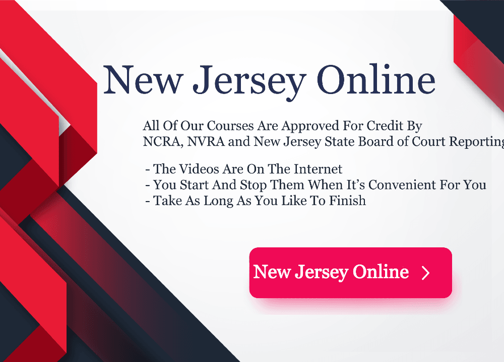 Court Reporter CEU's Online - NCRA/NVRA & state pre-qualified Courses